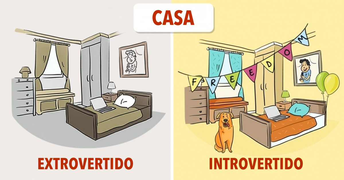 8 ilustraciones que muestran cómo los introvertidos y los extrovertidos ...